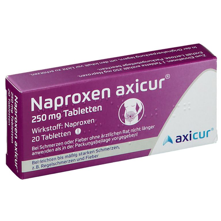 Naproxen axicur® 250 mg 20 St - Shop Apotheke
