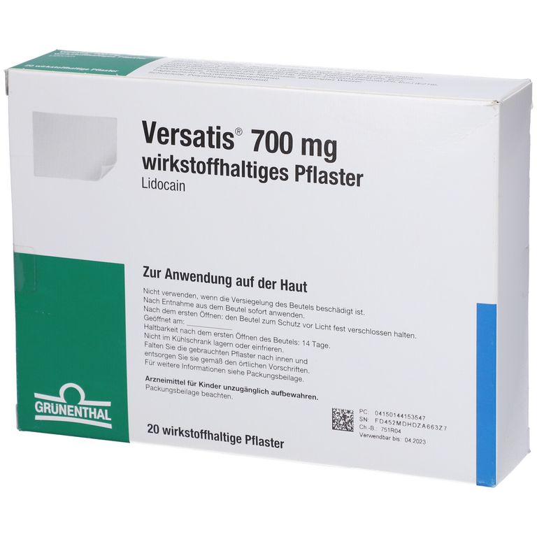 Versatis 700 mg 20 St mit dem E-Rezept kaufen - Shop Apotheke