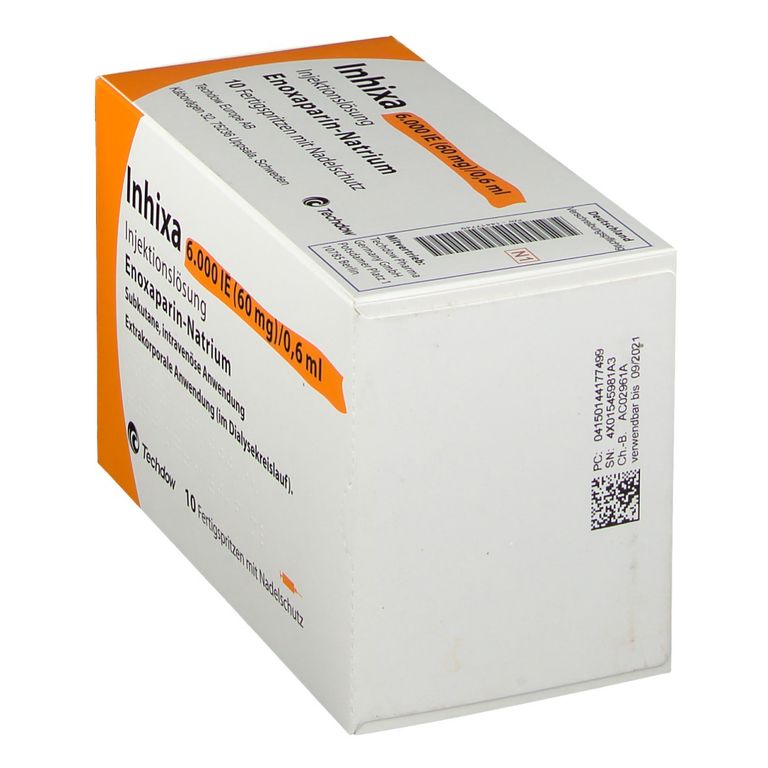 Inhixa 6.000 IE 60 mg/0,6 ml 10 St mit dem E-Rezept kaufen - Shop Apotheke
