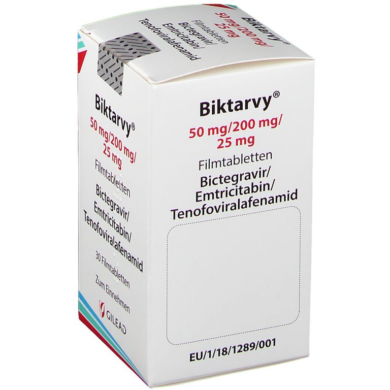Biktarvy® 50 mg/200 mg/25 mg 30 St mit dem E-Rezept kaufen - Shop Apotheke