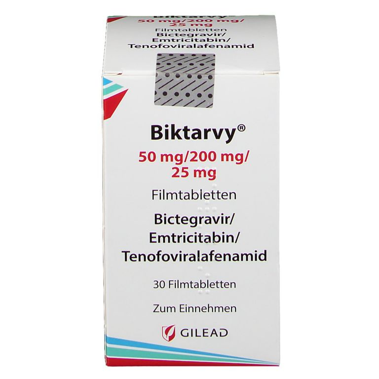 Biktarvy® 50 mg/200 mg/25 mg 30 St mit dem E-Rezept kaufen - Shop Apotheke