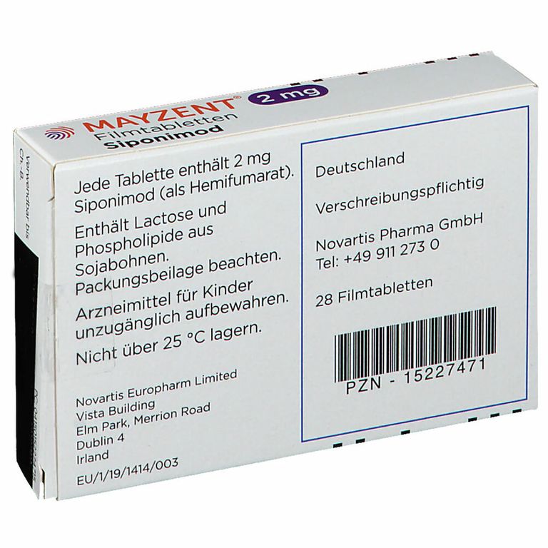 MAYZENT® 2 mg 28 St mit dem E-Rezept kaufen - Shop Apotheke