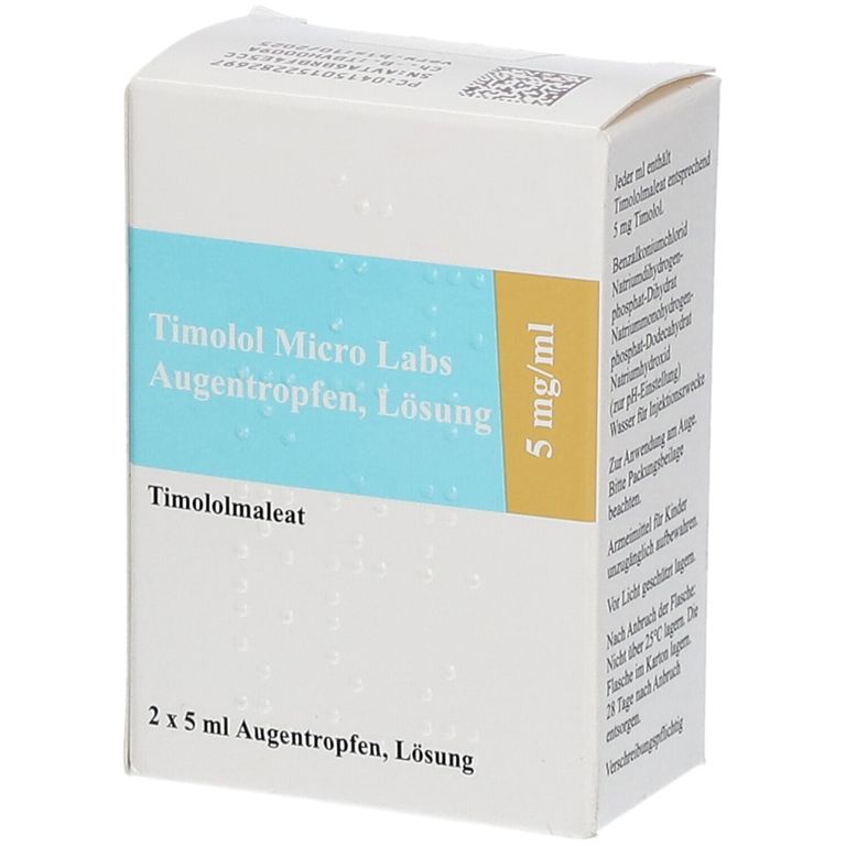TIMOLOL Micro Labs 5 mg/ml Augentropfen Lösung 2x5 ml mit dem E-Rezept ...