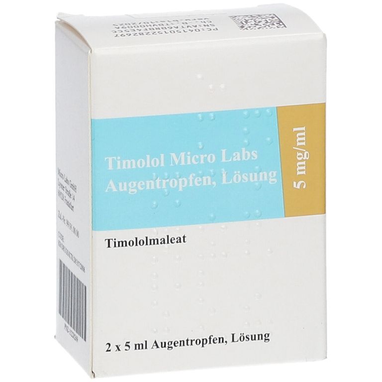 TIMOLOL Micro Labs 5 mg/ml Augentropfen Lösung 2x5 ml mit dem E-Rezept ...