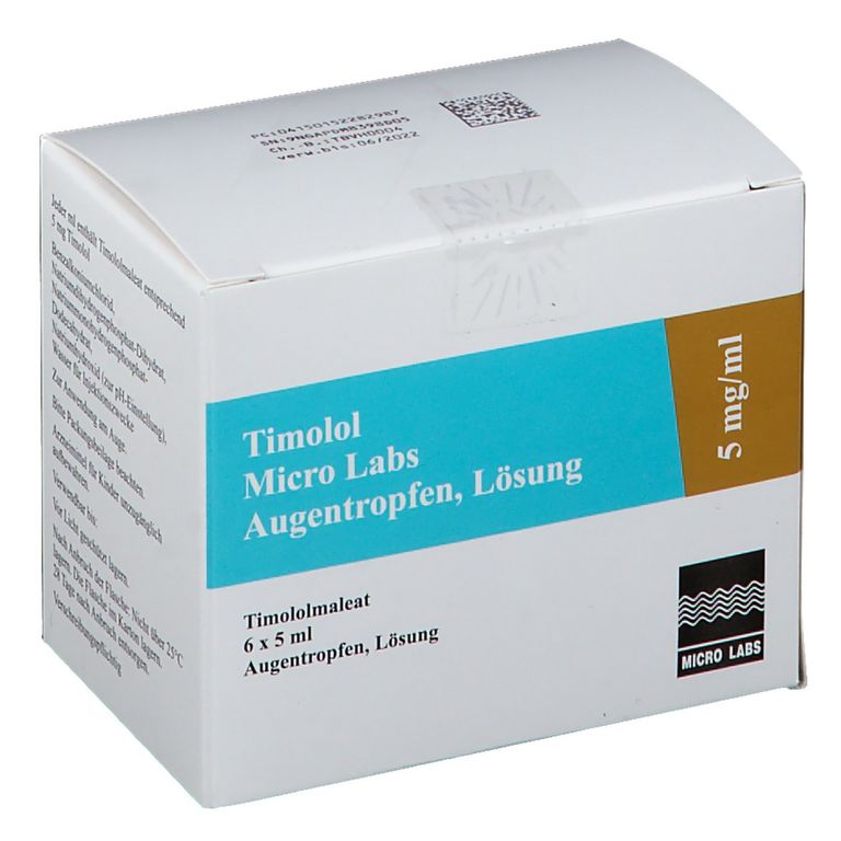 Timolol Micro Labs 5 mg/ml 6x5 ml mit dem E-Rezept kaufen - Shop Apotheke