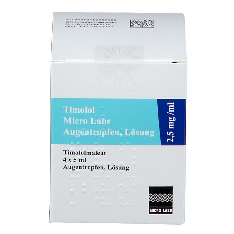 Timolol Micro Labs 2,5 mg/ml 4x5 ml mit dem E-Rezept kaufen - Shop Apotheke