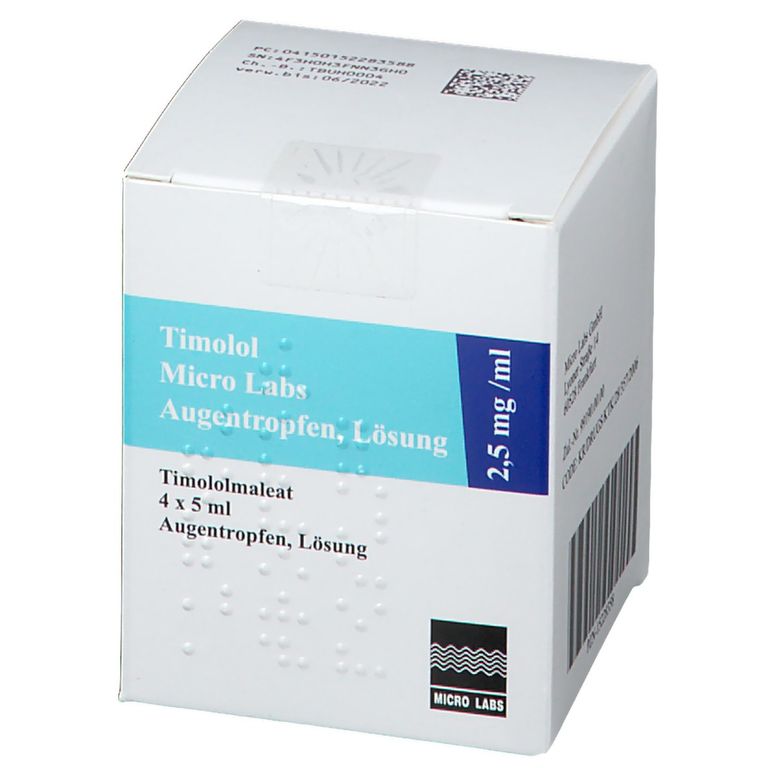 Timolol Micro Labs 2,5 mg/ml 4x5 ml mit dem E-Rezept kaufen - Shop Apotheke