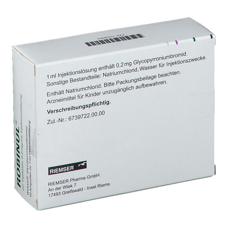 ROBINUL® zur Injektion 0,2 mg/ml 10x1 ml mit dem E-Rezept kaufen - Shop ...