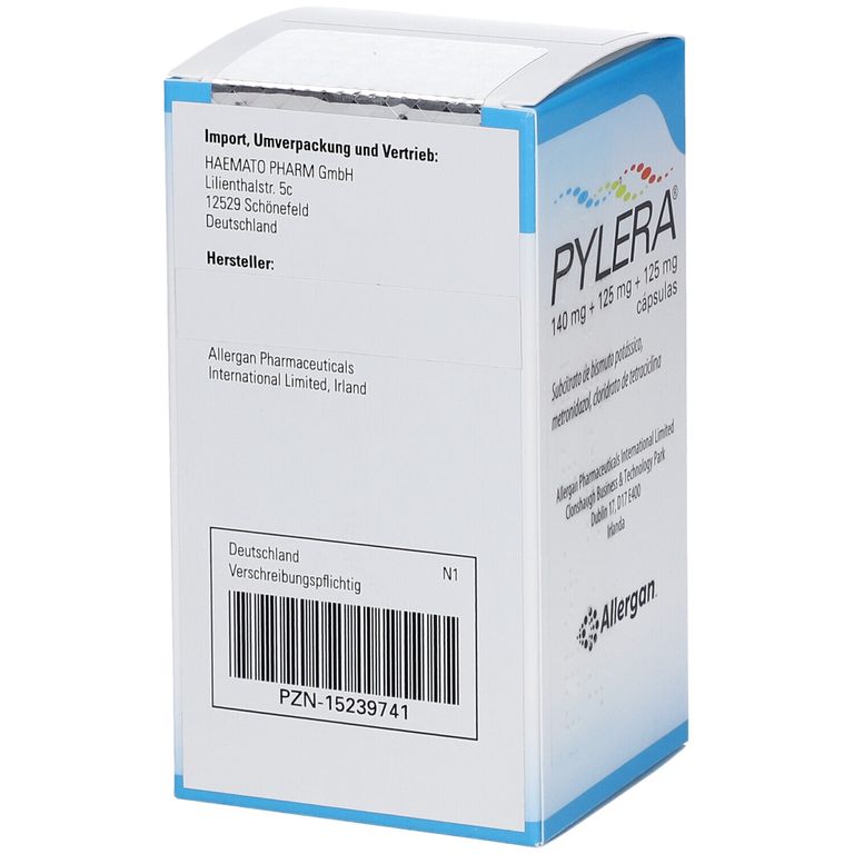 Pylera 140 mg/125 mg/125 mg 120 St mit dem E-Rezept kaufen - Shop Apotheke