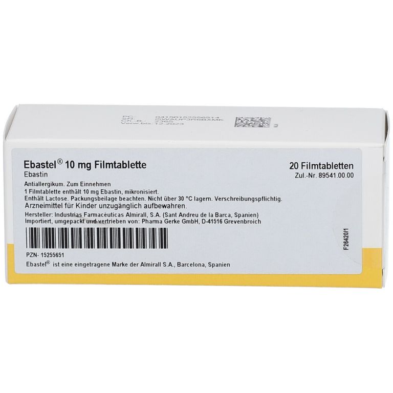 EBASTEL 10 mg Filmtabletten 20 St mit dem E-Rezept kaufen - Shop Apotheke