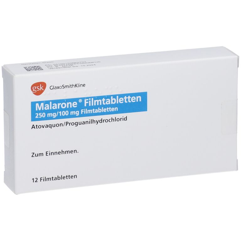 Malarone® 250 mg/100 mg 12 St mit dem E-Rezept kaufen - Shop Apotheke