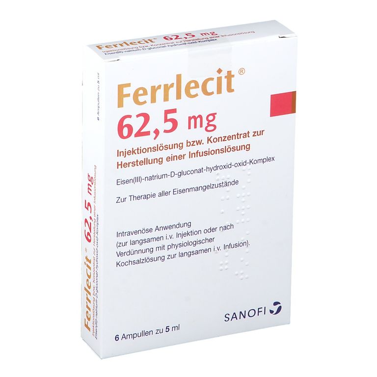 Ferrlecit® 62.5MgIlo 6x5 ml mit dem E-Rezept kaufen - Shop Apotheke