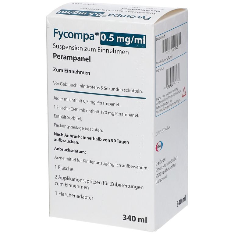 Fycompa® 0,5 mg/ml 340 ml mit dem E-Rezept kaufen - Shop Apotheke