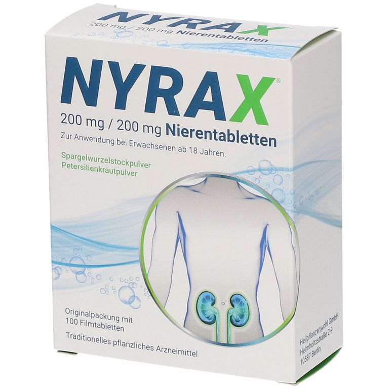 NYRAX® pflanzliche Nierentabletten zur Entwässerung 100 St - Shop Apotheke