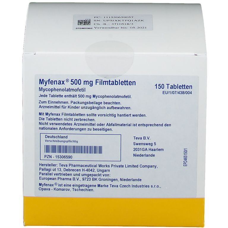 Myfenax®500 mg 150 St mit dem E-Rezept kaufen - Shop Apotheke