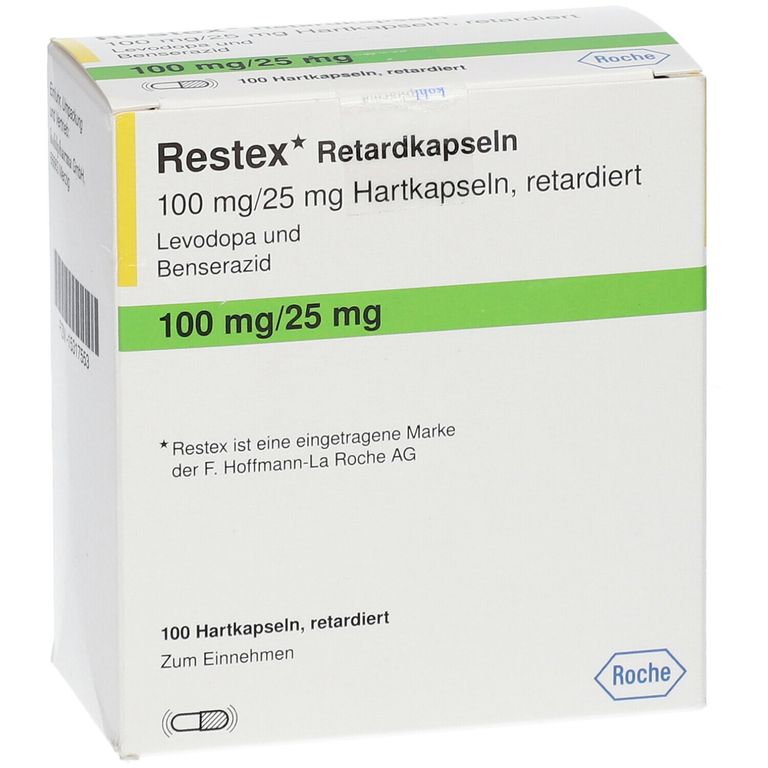 RESTEX 100 mg/25 mg Hartkapseln retardiert 100 St mit dem E-Rezept ...
