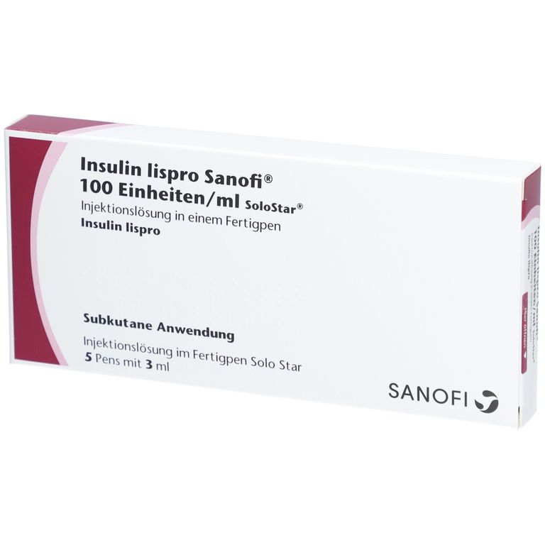 INSULIN LISPRO Sanofi 100 E/ml Inj.-Lsg.Fertigpen 5x3 ml mit dem E ...