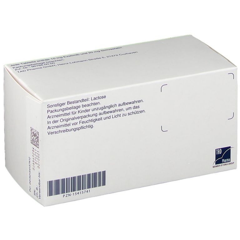 Ezesimin® 10 mg/20 mg 100 St mit dem E-Rezept kaufen - Shop Apotheke