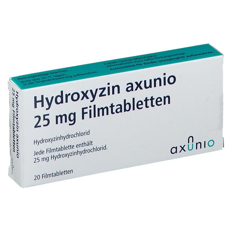 Hydroxyzin axunio 25 mg 20 St mit dem E-Rezept kaufen - Shop Apotheke