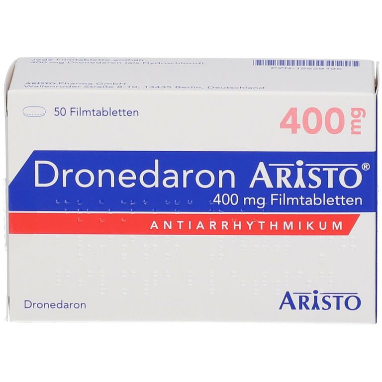 Dronedaron Aristo® 400 mg 50 St mit dem E-Rezept kaufen - Shop Apotheke