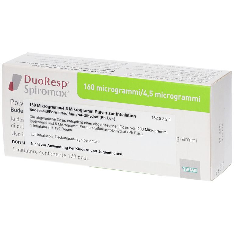 Duoresp Spiromax 160µg/4,5µg/Dosis 1 St mit dem E-Rezept kaufen - Shop ...