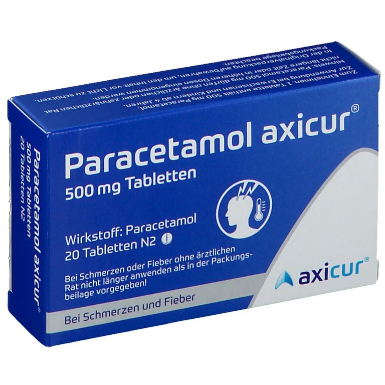 Paracetamol axicur® 500 mg Tabletten 20 St - Shop Apotheke