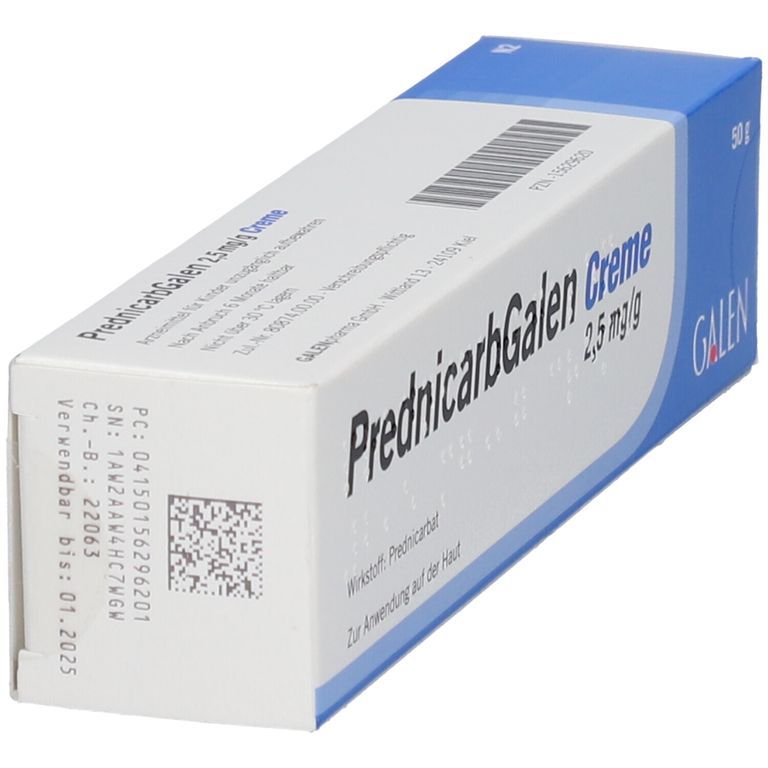 PrednicarbGalen Creme 2,5mg/g 50 g mit dem E-Rezept kaufen - Shop Apotheke