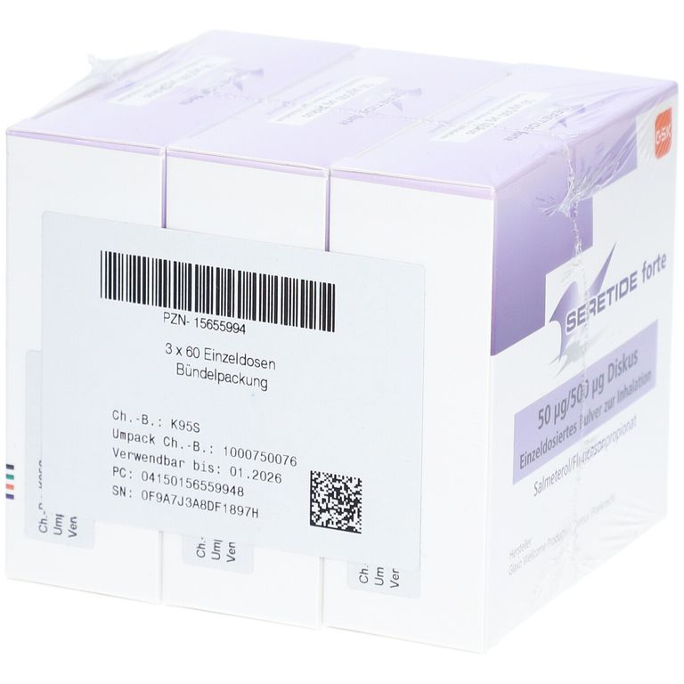 Seretide Forte 50 µg/500 µg Diskus 3x60 St mit dem E-Rezept kaufen ...