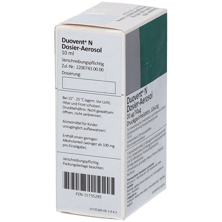 Duovent N Dosier-Aerosol 20 µg/50 µg 10 ml mit dem E-Rezept kaufen ...