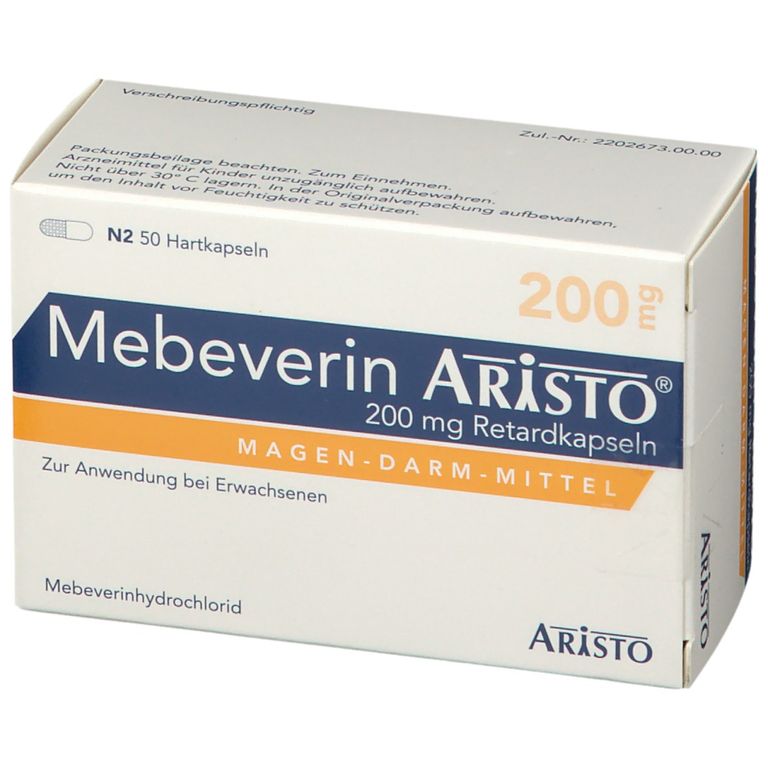 Mebeverin Aristo 200 mg 50 St mit dem E-Rezept kaufen - Shop Apotheke