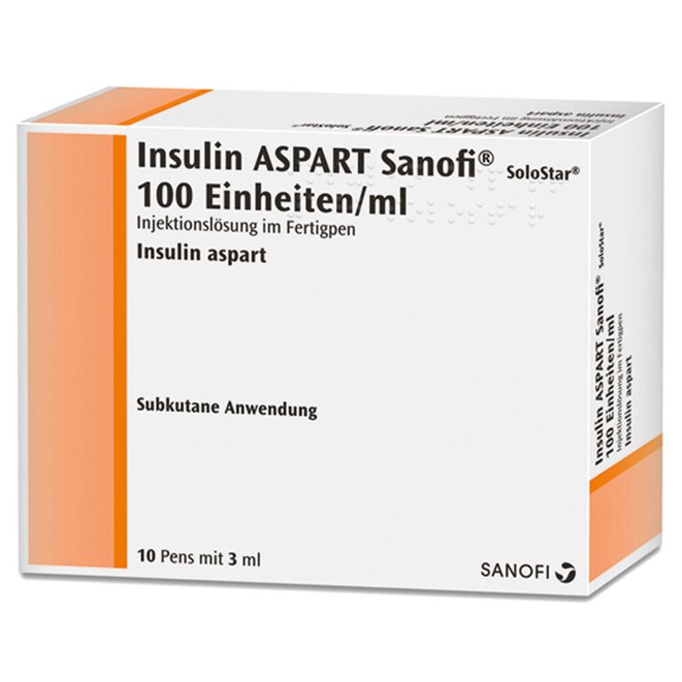 Insulin ASPART Sanofi® SoloStar® 100 Einheiten/ml 10x3 ml mit dem E ...