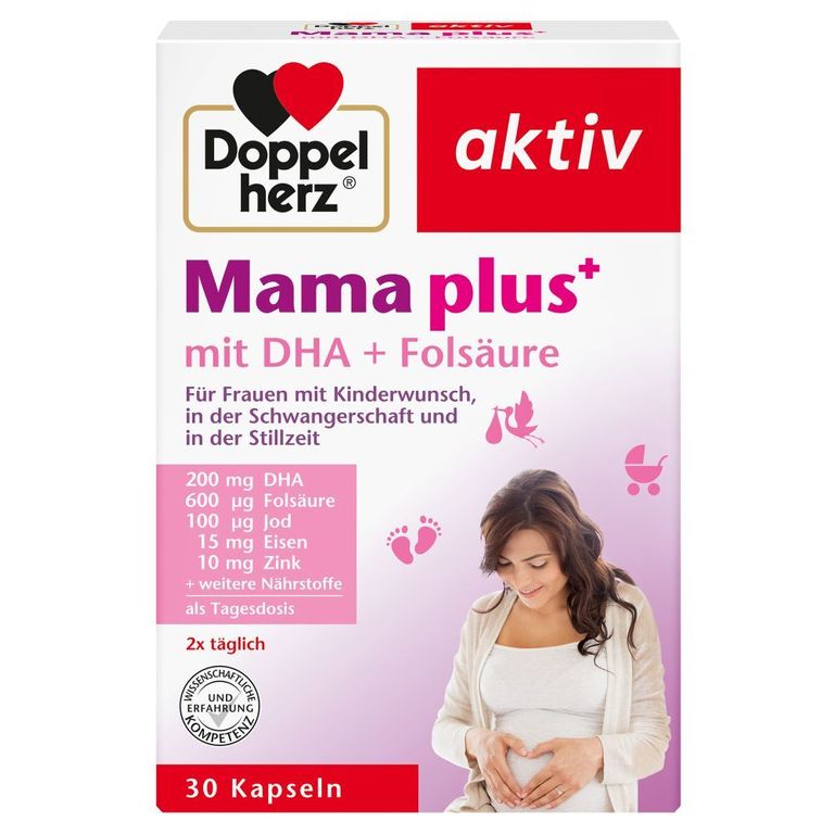 Doppelherz® aktiv Mama plus+ mit DHA + Folsäure 30 St - Shop Apotheke