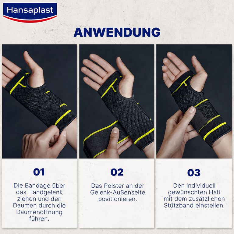 Hansaplast Sport Handgelenkbandage S/M | Schützende Sportbandage ...