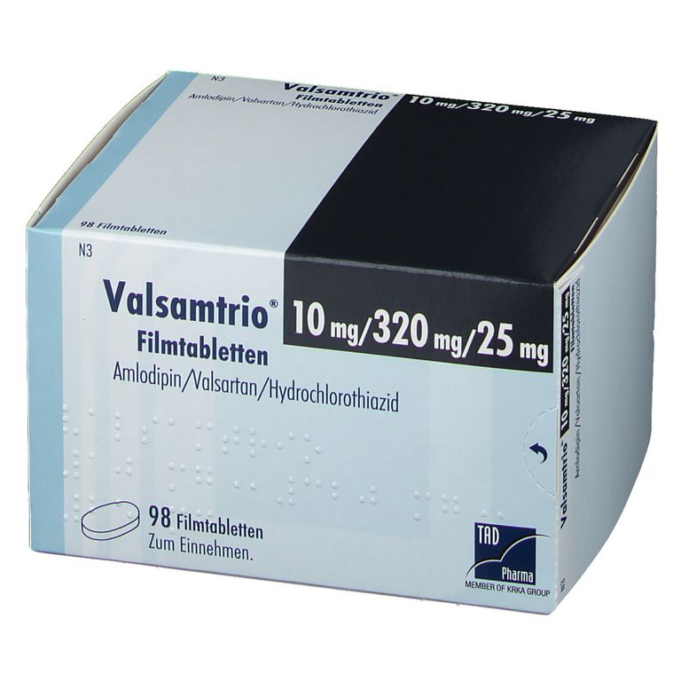 Valsamtrio® 10 mg/320 mg/25 mg 98 St mit dem E-Rezept kaufen - Shop ...