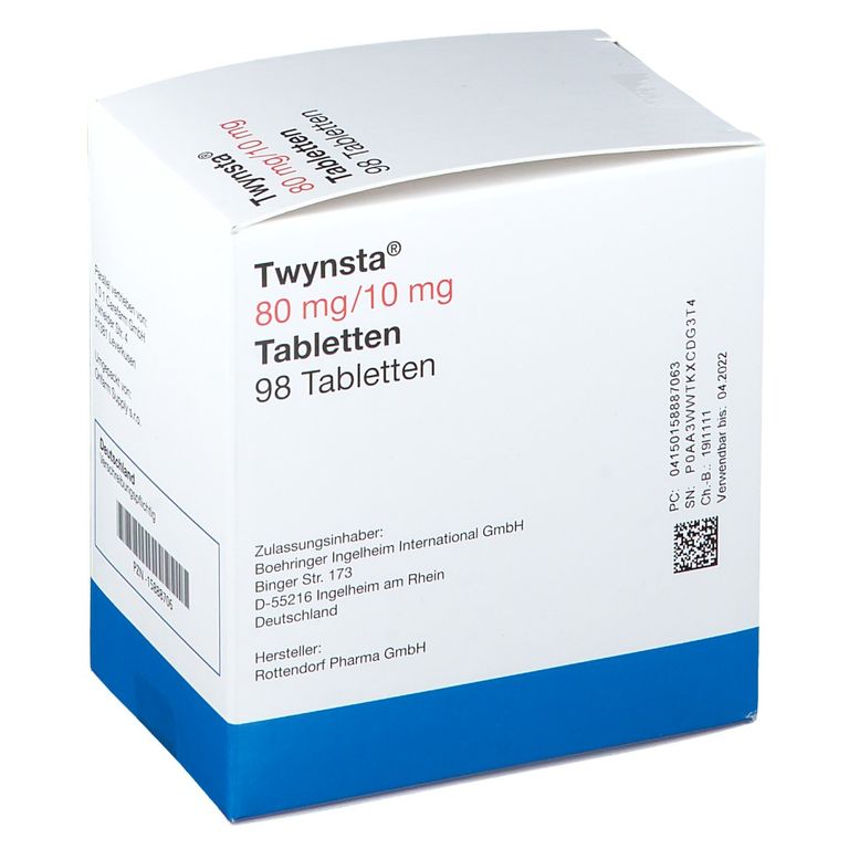Twynsta® 80Mg/10Mg 98 St mit dem E-Rezept kaufen - Shop Apotheke