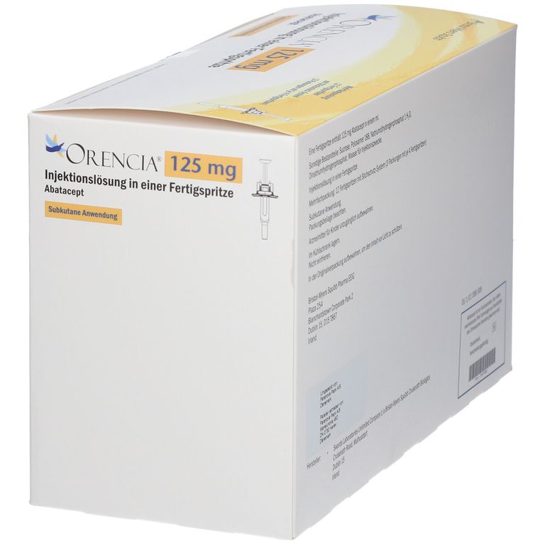 ORENCIA 125 mg Injektionslösung i.e.Fertigspritze 3x4 St mit dem E ...