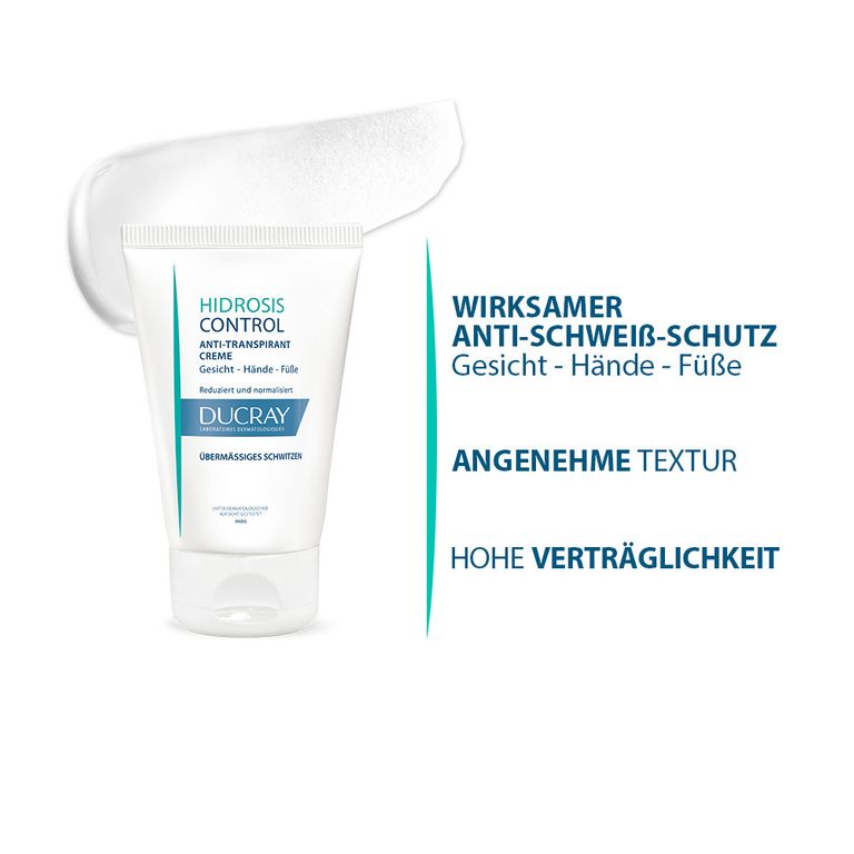 DUCRAY HIDROSIS CONTROL - Anti-Transpirant Creme für Gesicht, Hände und ...