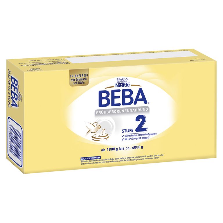 Nestlé BEBA® Frühgeborenennahrung Stufe 2, trinkfertig 32x90 ml - Shop ...