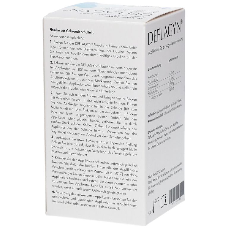 Deflagyn Set Vaginalgel 28 Anwendungen 1 St mit dem E-Rezept kaufen ...
