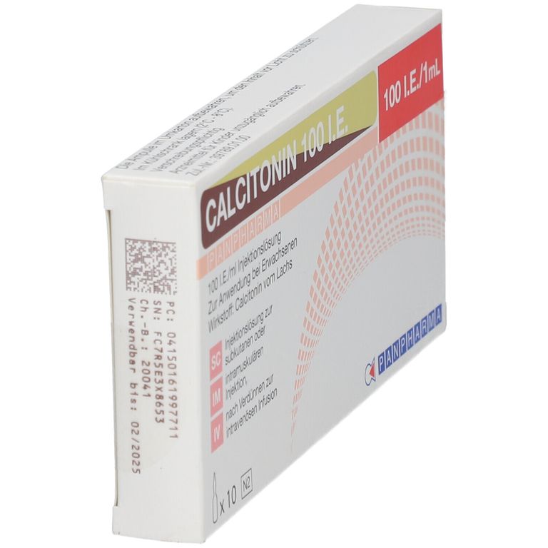 CALCITONIN PANPHARMA 100 I.E./1 ml Inj.-Lsg.Amp. 10 St mit dem E-Rezept ...