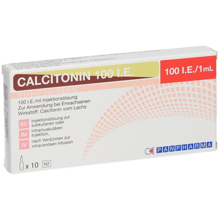 CALCITONIN PANPHARMA 100 I.E./1 ml Inj.-Lsg.Amp. 10 St mit dem E-Rezept ...