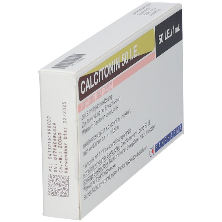 CALCITONIN PANPHARMA 50 I.E./1 ml Inj.-Lsg.Amp. 10 St mit dem E-Rezept ...