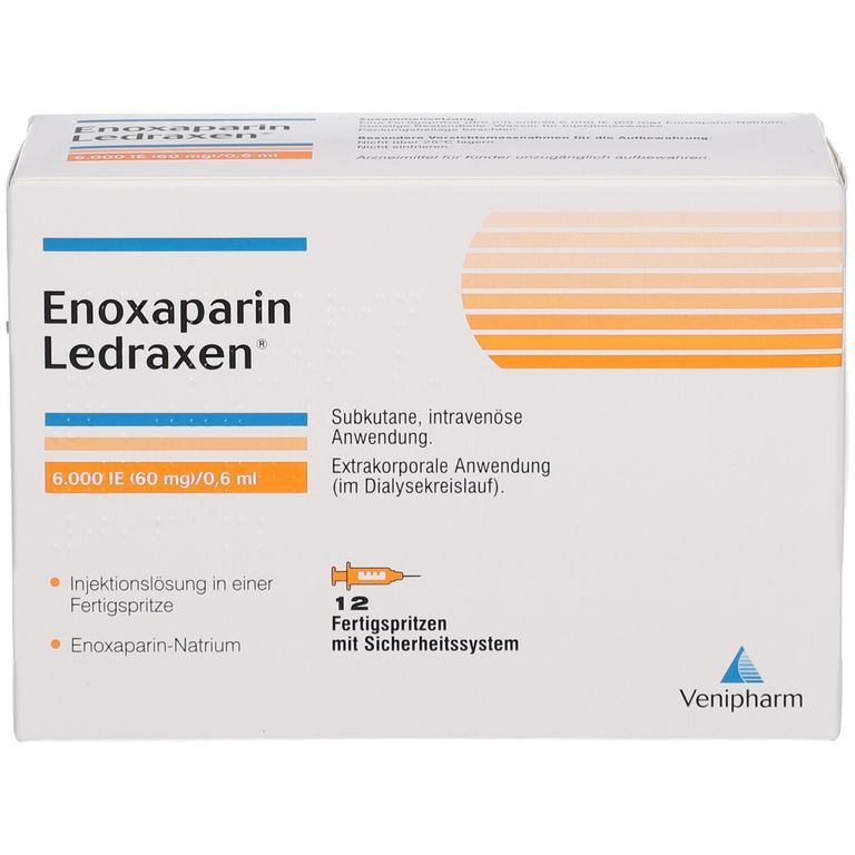 Enoxaparin Ledraxen® 6.000 IE 60 mg/0,6 ml 12 St mit dem E-Rezept ...
