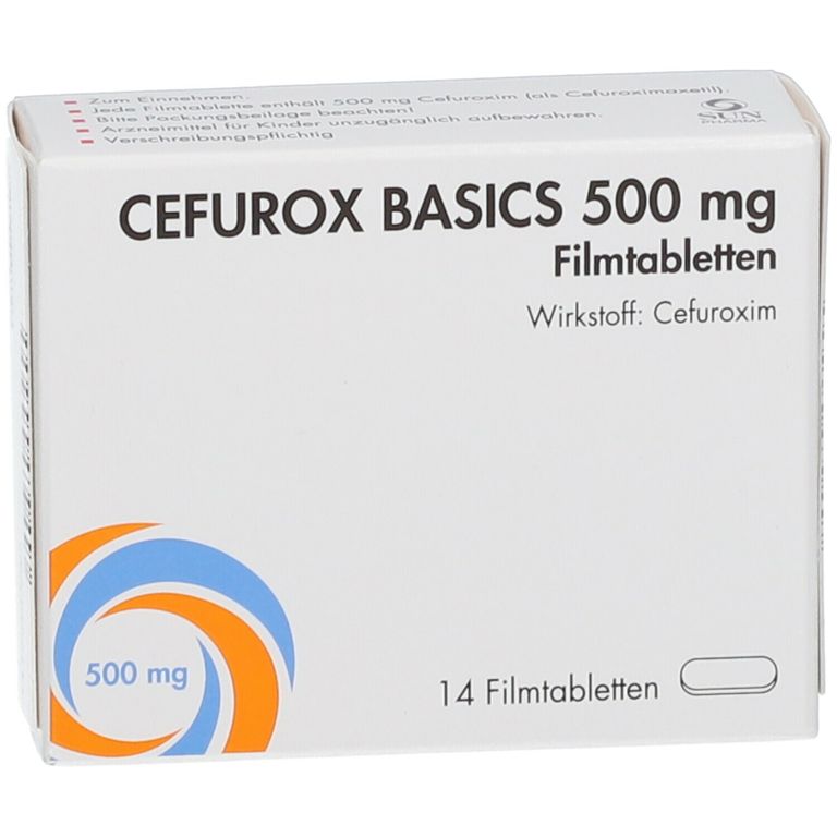 Cefurox Basics 500 mg Sun 14 St mit dem E-Rezept kaufen - Shop Apotheke
