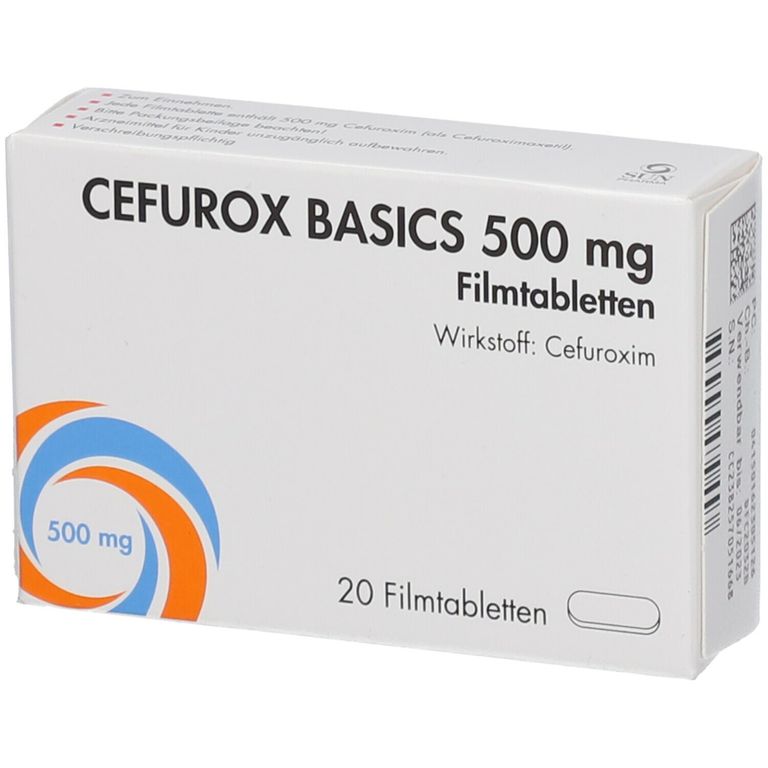 Cefurox Basics 500 mg Sun 20 St mit dem E-Rezept kaufen - Shop Apotheke