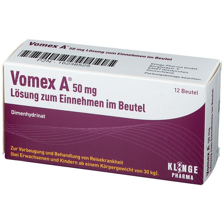 Vomex A® 50 mg 12 St - Shop Apotheke