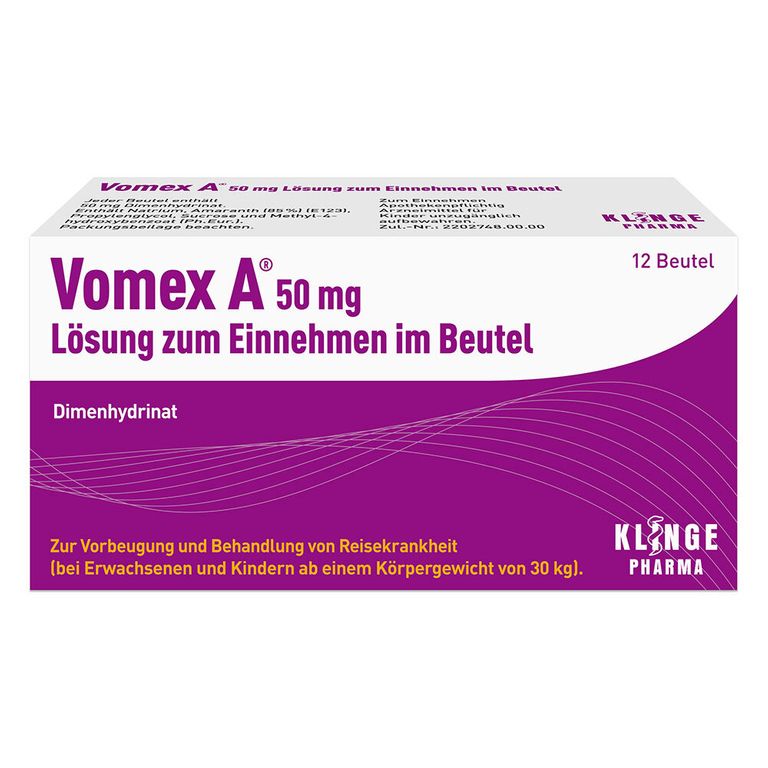 VOMEX A 50 mg im Beutel für Unterwegs 12 St - Shop Apotheke