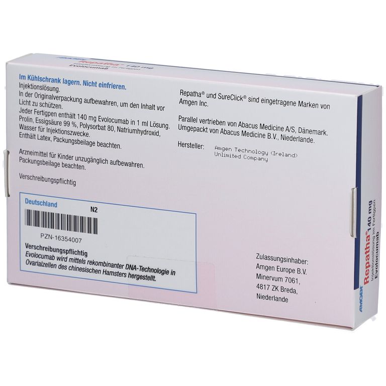REPATHA 140 mg Injektionslösung i.e.Fertigpen 2 St mit dem E-Rezept ...