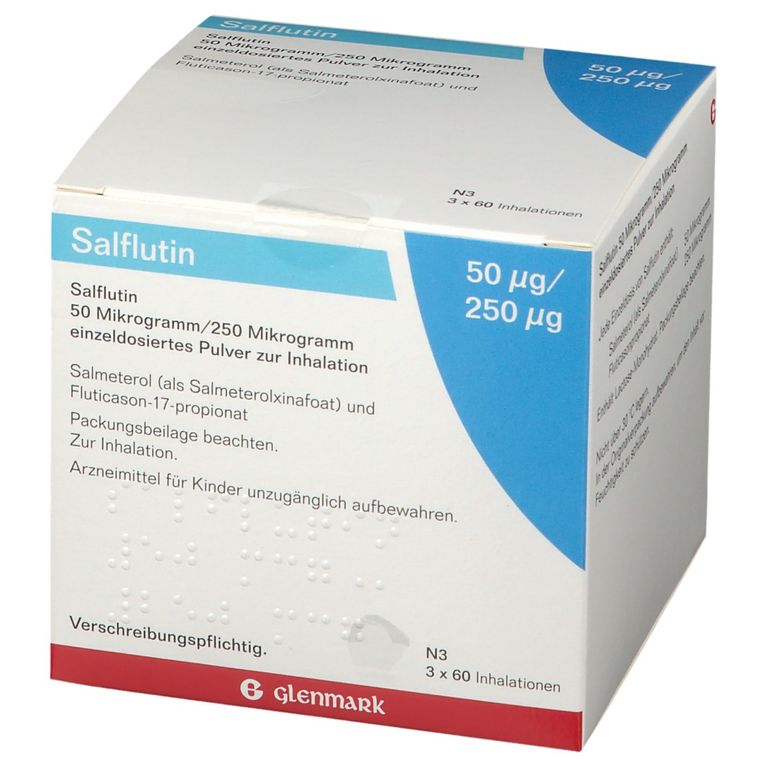 Salflutin 50 µg/250 µg/Dosis 3 St mit dem E-Rezept kaufen - Shop Apotheke