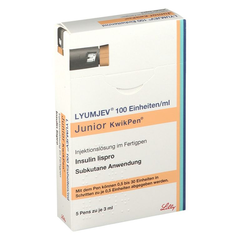 LYUMJEV® 100 Einheiten/ml Junior KwikPen™ 5x3 ml mit dem E-Rezept ...